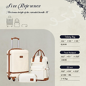 Coolife Suitcase Set 3 Piece Luggage Set Carry On Travel Luggage TSA Lock Spinner Wheels Hardshell Lightweight Luggage Set(Black, 3 piece set (BP/TB/20))