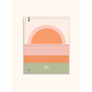 Orange Circle Studio 2024 Real-Time Planner Notebook, 12 Month Spiral Calendar Book with Monthly and Weekly Date Views, Appointment, Budget & Goal Tracker, Journal for School/Work, Golden Hour