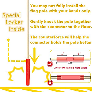 Uelfbaby Upgraded Bike Flags with Pole, 6 ft High Visibility Orange Fags with heavy Duty Fiberglass Flag Pole