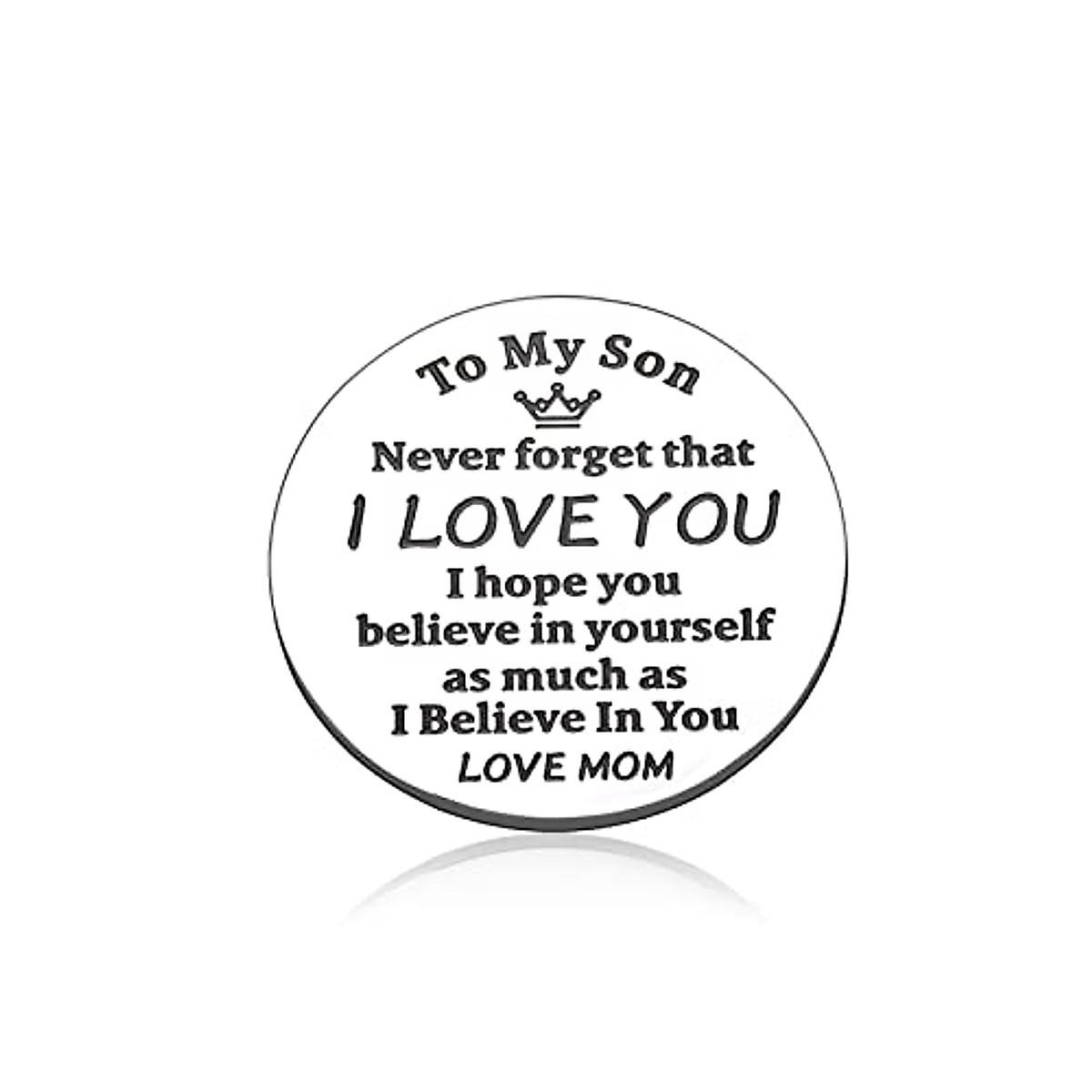 Inspirational Gift for Son Pocket Hug Token to Kids Valentines Day Christmas Birthday Gifts for Boys Teens Stocking Stuffers Present From Mom Dad Back to School Keepsakes Never Forget That I Love You