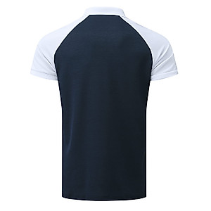 WENKOMG1 Men's Quarter-Zip Polo Shirt Short Sleeve Printed T-Shirt Golf Shirt Regular Fit Shirt,White Beach Shirt Linen Shirts Beach Wear Pirate Shirt(Royal Blue,XX-Large)