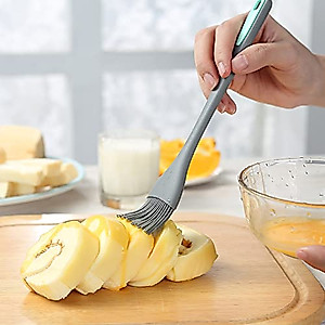 To encounter Silicone Brush, Set of 4 Silicone Basting Pastry Brush, Prefer for Cooking, Baking, Oil and BBQ Spreading - Built in Grid