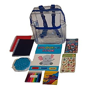 Gracewaters Kids Activity Backpack with 6 Activity Accessories Included (Blue)