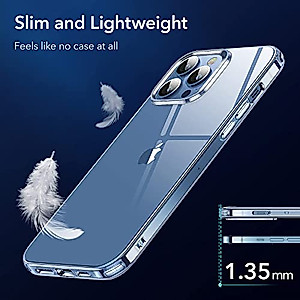 ESR Clear Case Compatible with iPhone 13 Pro Case, Crystal-Clear Shockproof Thin Silicone Case, Yellowing-Resistant Slim Transparent TPU Phone Case, Project Zero Series, Clear