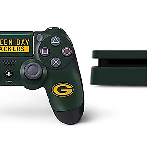 Skinit Decal Gaming Skin Compatible with PS4 Slim Bundle - Officially Licensed NFL Green Bay Packers Green Performance Series Design