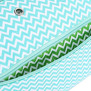 Yarn Storage Bag 29x12x17cm Large Yarn Organizer Tote Bag with Zipper Closure and Pocket for Knitting Needles Crochet Hooks (L)