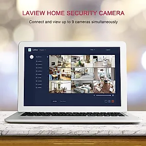 LaView Security Cameras 4pcs, Home Security Camera Indoor 1080P, Wi-Fi Cameras Wired for Pet, Motion Detection, Two-Way Audio, Night Vision, Phone App, Works with Alexa, iOS & Android & Web Access