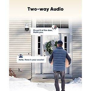 SANNCE 5MP Outdoor IP Security Camera, PTZ WiFi Outdoor Camera, 20X Optical Zoom Auto Tracking Home Surveillance Camera, Motion Detection Color Night Vision 2-Way Audio IP66 Sound & Light Alarm