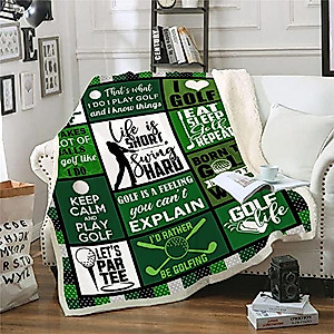 CYREKUD Golf Gifts for Men Women,Golf Throw Blanket,Funny Golf Gifts,Golf Gifts for Men Golfers,Golf Ball Gifts for Men,Mens Golf Gifts Ideas,Golf Clubs Golfer Blanket for Bed Sofa 50" x 60"