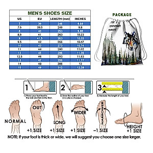 Hetios Men's Graffiti Sneakers Breathable Mesh Sports Shoes Lightweight Walking Shoes Non-Slip Casual Sock Shoes Multicolor Size 12