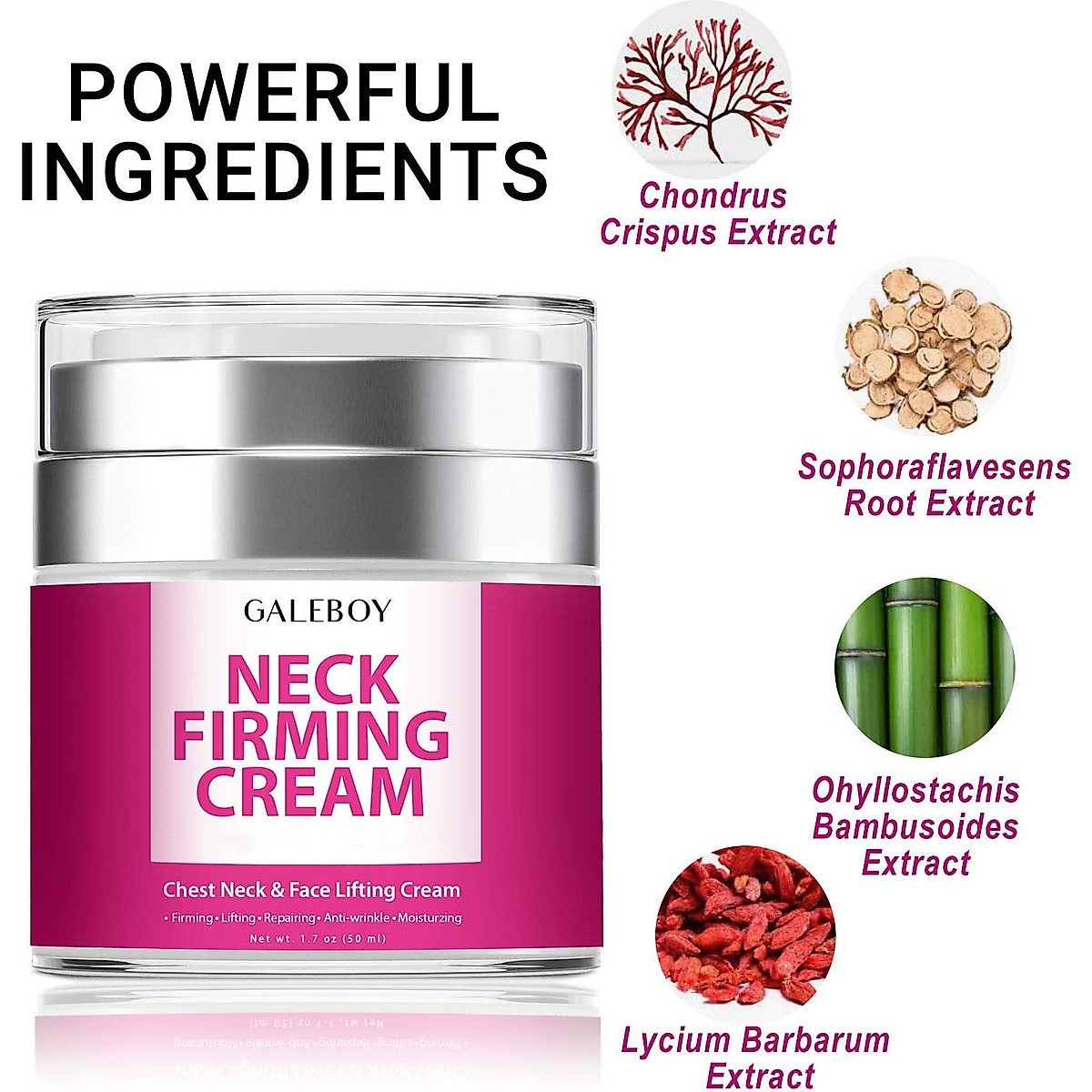Neck Firming Cream, Anti-Aging Facial Moisturizer with Retinol & Collagen, Neck Cream, Double Chin Reducer cream, Skin Tightening Cream for Neck Face