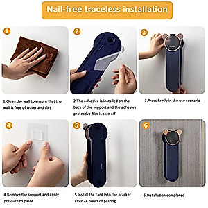 Hanger Organizer Stacker,Wall Mounted Stretchable Clothes Hanger Holder Organizer,Hanger Storage Rack(Blue)