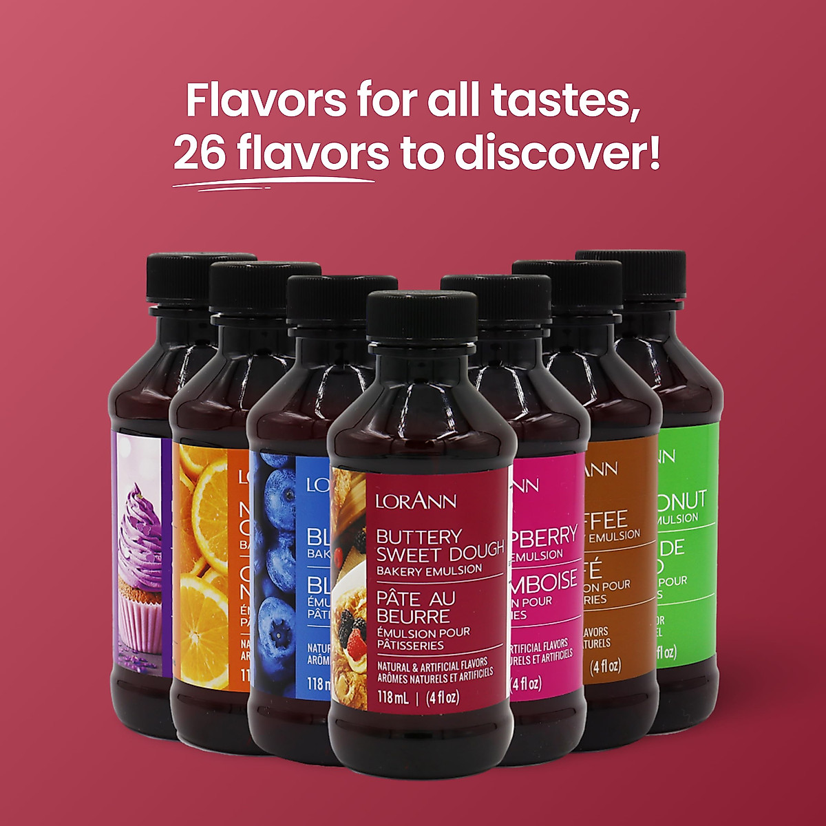 Lorann Oils Buttery Sweet Dough Bakery Emulsion: Authentic Sweet Dough Taste, Ideal for Amplifying Sweet Bready Notes in Baked Goods, Gluten-Free, Keto-Friendly, Sweet Dough Flavoring Essential