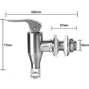 DOZYANT Beverage Dispenser Push Style Spigot,Stainless Steel Polished Finished, Water Dispenser Replacement Faucet, fits Berkey and Gravity Filter systems