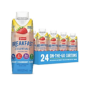 Carnation Breakfast Essentials Ready-to-Drink,Strawberry, 8 FL OZ Carton (Pack of 24)
