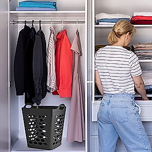 SEDLAV Hamper, Laundry Basket Plastic, Black, 20”, Hampers For Laundry, Dirty Clothes Hamper, Storage For Clothes. Ideal Hamper For Closet, Bathroom, Bedroom, Laundry Basket