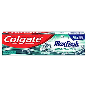 Colgate MaxFresh Whitening With Breath Strips Toothpaste Clean Mint 6 Ounce (Pack of 1)