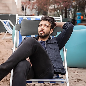 AkiiGer Chair Replacement Pillow, Generic Removable Headrest Neck Pillow for Zero Gravity Chair/Reclining Lounge Chair, with Elastic Band, Softer and More Elastic Filler & Smoother Surface Cloth