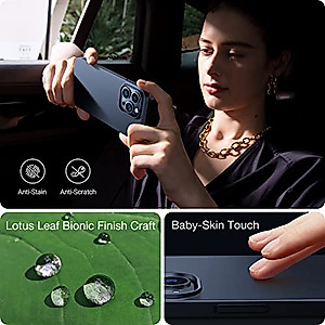 TORRAS Slim Fit for iPhone 13 Pro Case 6.1 Inch, Never Yellowing, Ultra Thin for iPhone 13 Pro Phone Case Super Lightweight Matte Hard PC Slim Thin Case Protective, Space Black