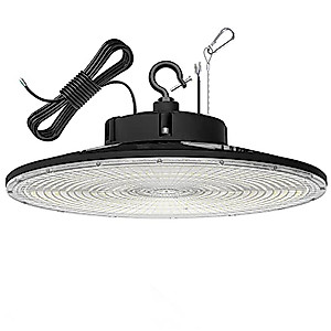 UFO LED High Bay Light 240W 36,000LM AC100-277V Up and Down Lighting 0-10V Dimmable 5000K Daylight Low Bay LED Lights UL/DLC Listed 6' Cable Alternative to 1000W MH/HPS for Garage Factory Warehouse