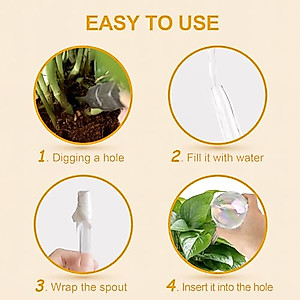 KiKiHeim 3Pcs Plant Watering Globes, Rainbow Self Watering Globes, Hand Blown Self Watering Planter Insert Spikes Plant Accessories, Glass Water Bulbs for Plants