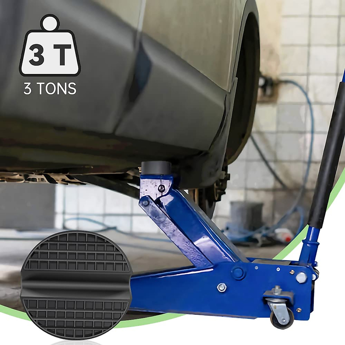 Universal Jack Rubber Pad, Senbos Car Jack Pads Frame Rail Protector Slotted Trolley Jacking Block Anti-Slip Car Jack Adapter Support Block Heavy Duty Car Lift Tool Accessories