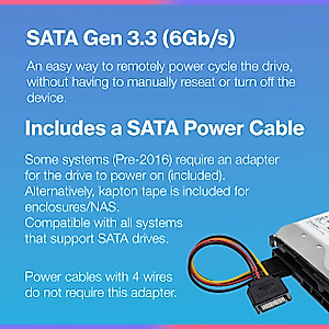 Western Digital 14TB Ultrastar DC HC530 SATA HDD - 7200 RPM, SATA 6 Gb/s, 512MB Cache, 3.5" - WUH721414ALE604 (Renewed)