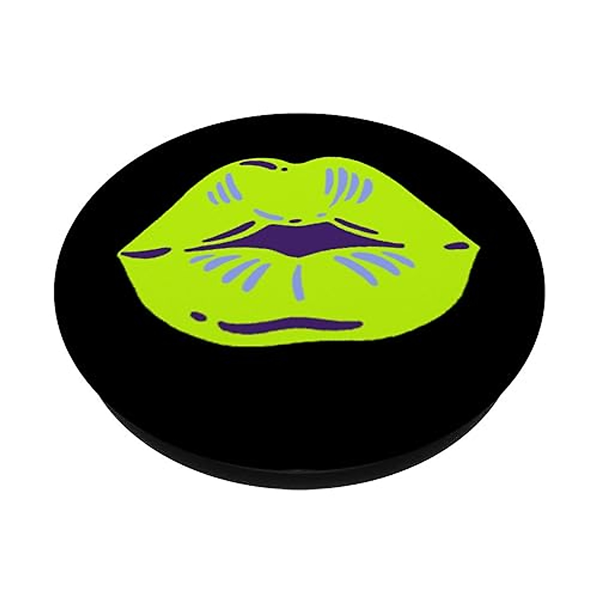 Yellow Green Bright Sexy Lips PopSockets PopGrip: Swappable Grip for Phones & Tablets PopSockets Standard PopGrip