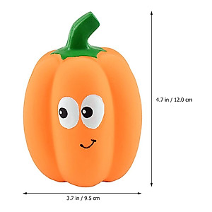 balacoo Squeaky Dog Toys - Latex Pumpkin Dog Toys for Small Dogs, Halloween Dog Toys, Puppy Chew Ball with Squeaker Dog, Grinding Teeth Toy Pet Interactive Play