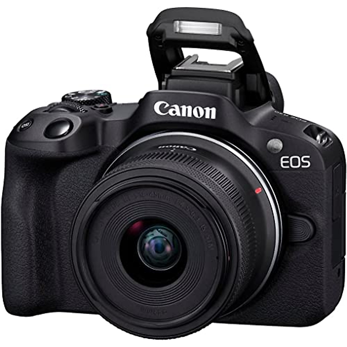 Canon EOS R50 4K Video Mirrorless Camera with RF-S 18-45mm f/4.5-6.3 is STM Lens and 20 Essential Accessories for Content Creators (Renewed), Black