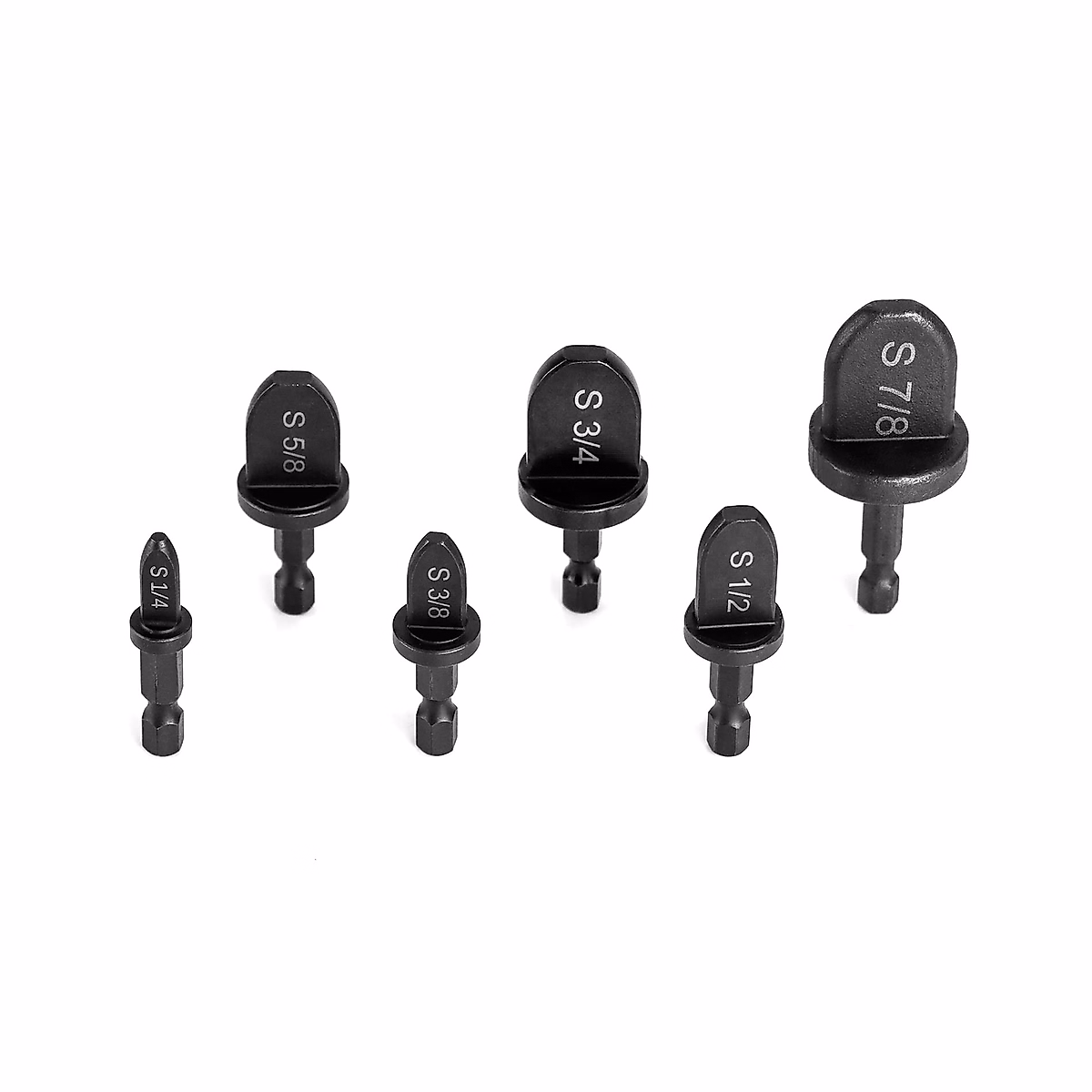 QWORK HVAC Repair Kit Air Conditioner Copper Pipe Expander Expansion Tool Manual Copper Tube Expander Drill Bit Soft Copper Pipe Tool Drill Bit Contains 1/4'', 3/8'', 1/2'', 5/8'', 3/4", 7/8" Bit