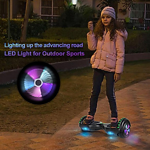 FLYING-ANT Hoverboard with Seat Attachment, 6.5” Self Balancing Scooter with Gokart, Best Gift for Kids and Teenagers