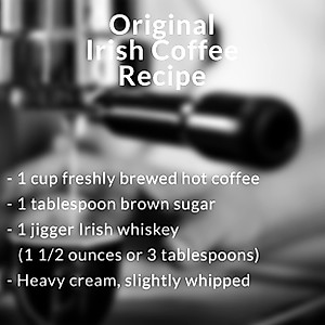 JAIRESTONE Glass Irish Coffee Glass Set with Handle, Footed Design Clear Latte Glasses, Cappuccino, Hot Cold Beverage Mug, 9.25fl oz Set of 2