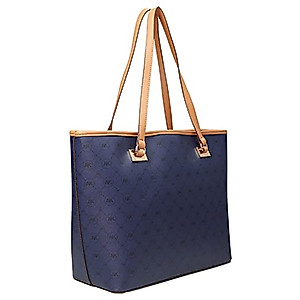 Anne Klein Logo Varsity Work Tote Blue One Size