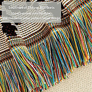 BaiCarre Throw Blanket,Boho Blanket Throw,Lightweight Cozy Soft Southwest Thermal Blanket Cover for Bed,Sofa,Couch Decorative,Travel, All Season,Camping on Grass Picnic Blankets (70.8 * 51.1 Inches)
