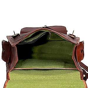 C CUERO Leather 20 Inch Backpack Rucksack Travel Laptop Large Backpack For Men And Women