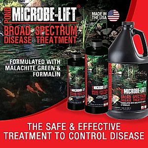 MICROBE-LIFT BSDTGAL Broad Spectrum Disease Treatment for Ponds and Outdoor Water Garden, For Live Koi Fish, Goldfish, Plants, and Decor, 1 Gallon