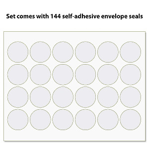 Current Personalized Initial & Name Inspirational Envelope Seals - Set of 144, 3 Color Choices (Gray, Brown, Purple), 1-1/2 Inch Round Stickers