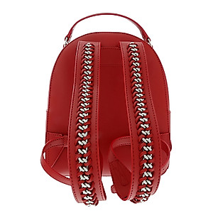 Love Moschino Red Stiched Signature Medium Backpack for womens