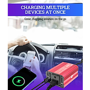 Zlirfy Car Inverter,Power Inverter,150W Car Power Inverter,Car to Outlet Adapter with USB+Type-C PD Dual Interface,Car Accessories Car Power Adapter,Car Plug Outlet Adapter