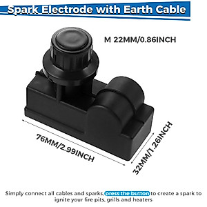 ETERMETA Grill Igniter, Spirit Ignitor Replacement, Push Button Control Switch Ignition with Sparkers for Gas Grill