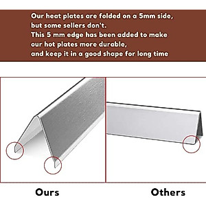 QuliMetal 7639 7537 7508 Grill Parts Replacement Kit for Weber Spirit 300 Series with Side-Mounted Control Knob