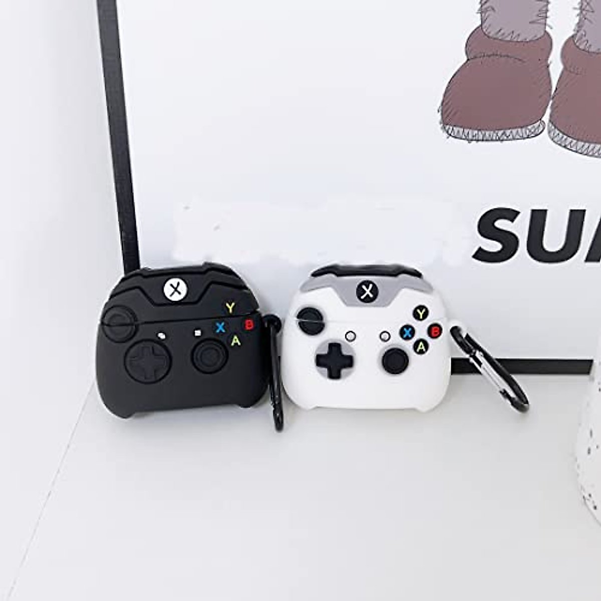 【2 Pack】 Aerymli 3D Game Controller Case for Airpods 3rd Case,3D Cool Airpod 3rd Case,3D Cute Kawaii Cool Unique Game Controller Shape Kids Teens Boys Men Soft Case for Airpods 3rd Gen 2021 Case
