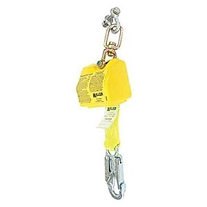 Self Retracting Lifeline, 8 ft, 310 lb Weight Capacity, Yellow