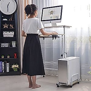 MJWDP 4 in 1 Adjustable Laptop Desk Multifunctional Computer Desk Table 2-Layer Study Desk PC Laptop Table Desk Stand with Mouse Pad (Color : E)