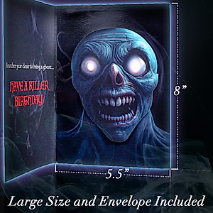 Joyadora Scary Prank Birthday Card - Pop Up Card with Scary Horror Sound when Opened - Jump Scare for All Ages