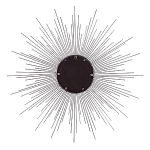 Patton Wall Decor Champagne Rays Sunburst Metal Framed Mirror, 36", Gold