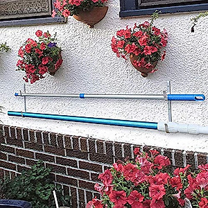 CYCTECH Pole Hangers,Aluminum Holder Set,Swimming Pool Pole Hanger Pool Hanger Hook for Pool Telescoping Pole,Leaf Rakes,Net,Vacuum Hose,Brushe and Garden Tools (White)