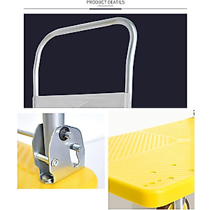 Platform Truck Portable Platform Truck Metal Handle Folding Push Cart 360 °Swivel Wheels Flat Handtruck Load 385lb /660lb Moving Dolly Cart Reliable
