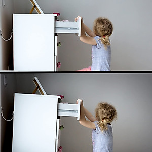 Upgraded Anti Tip Furniture Anchors 2 Pack,Stainless Steel Furniture Straps Wall Anchors Kit,Furniture Wall Straps Protect Children & Pets Safety